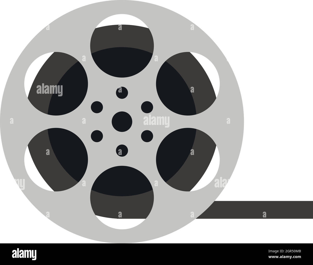 Film reel icon in flat style Stock Vector Image & Art - Alamy