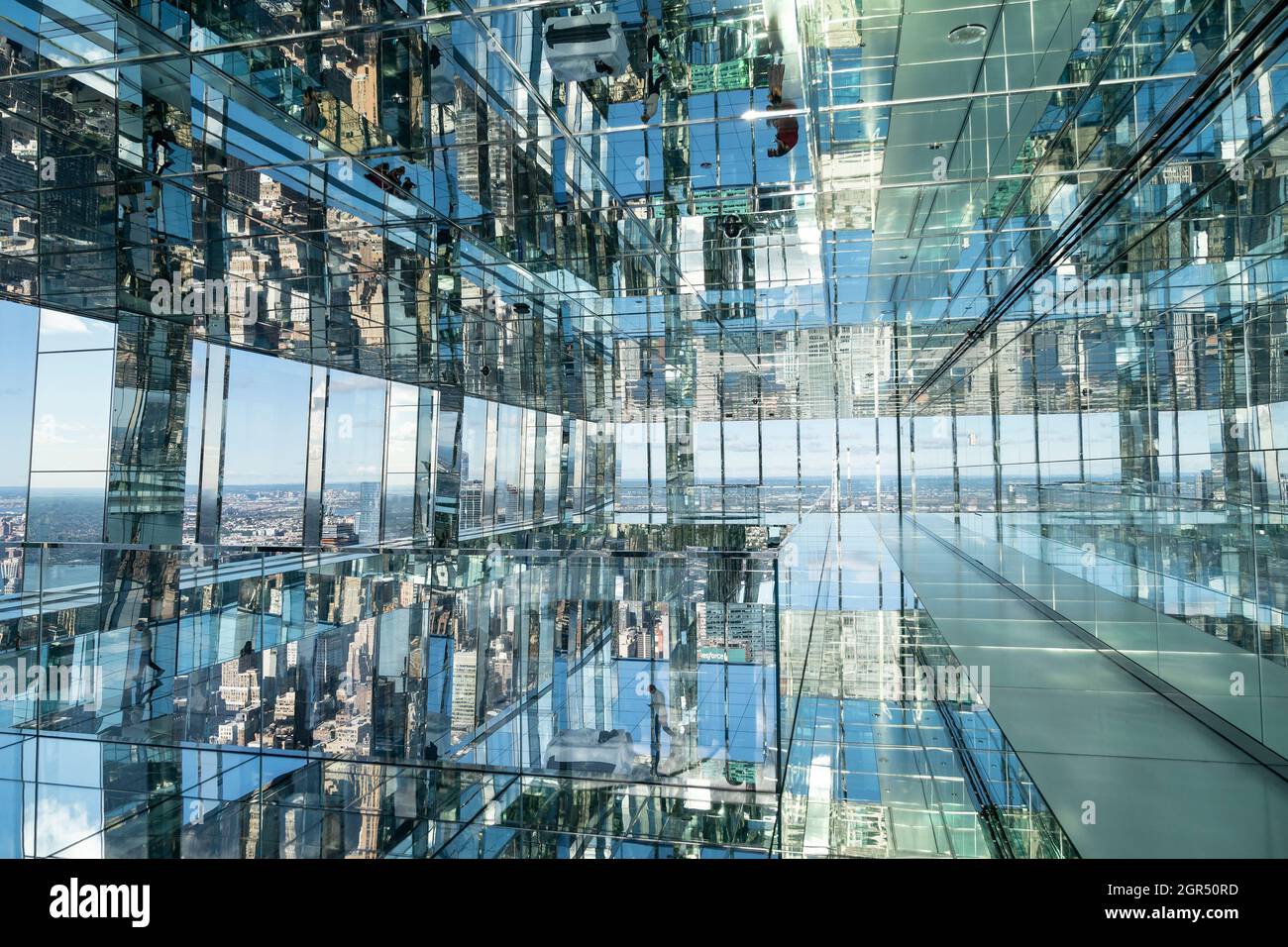 View of the interior of observation deck Summit built on top of One ...