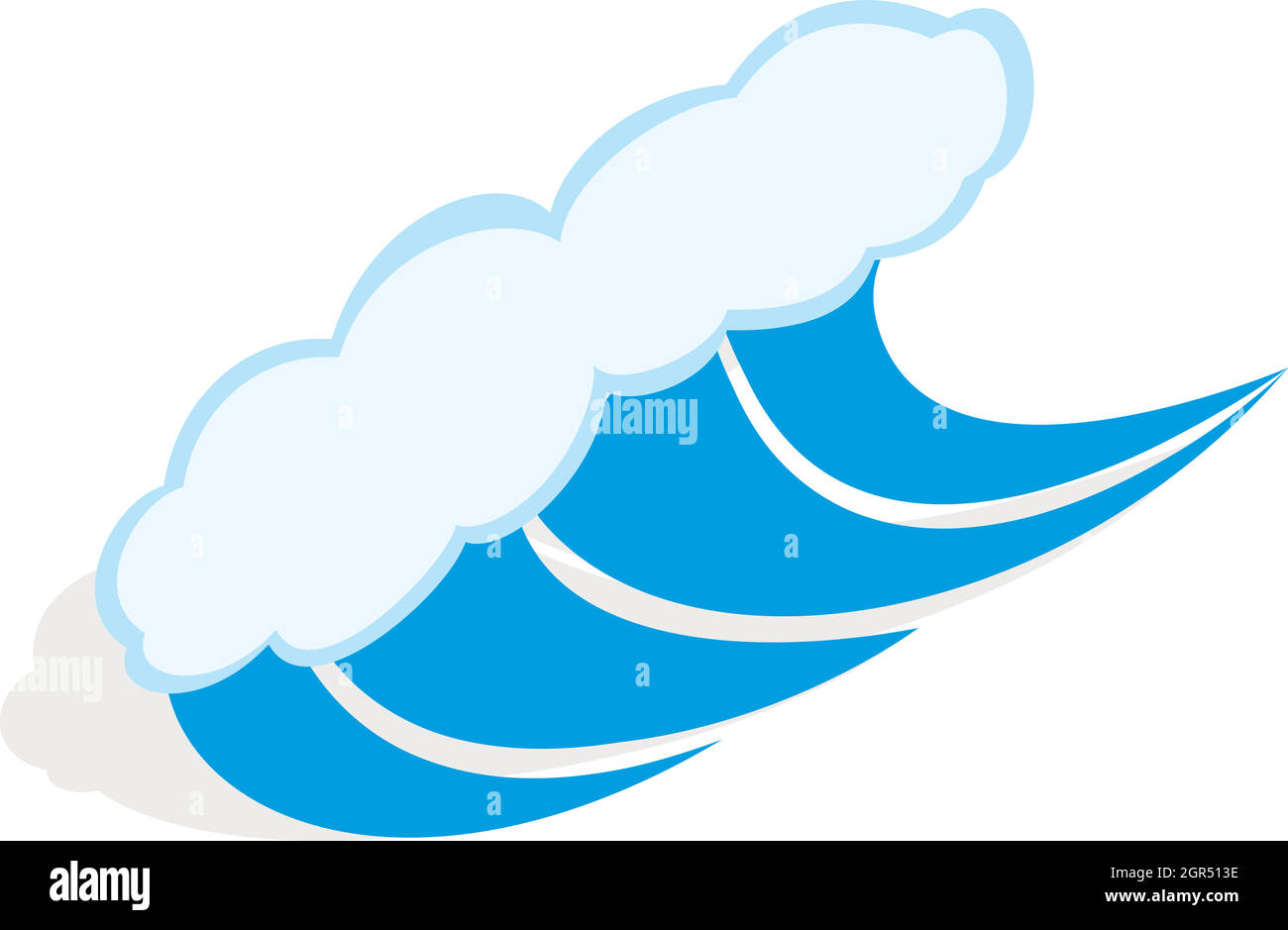 Water wave icon, isometric 3d style Stock Vector Image & Art - Alamy
