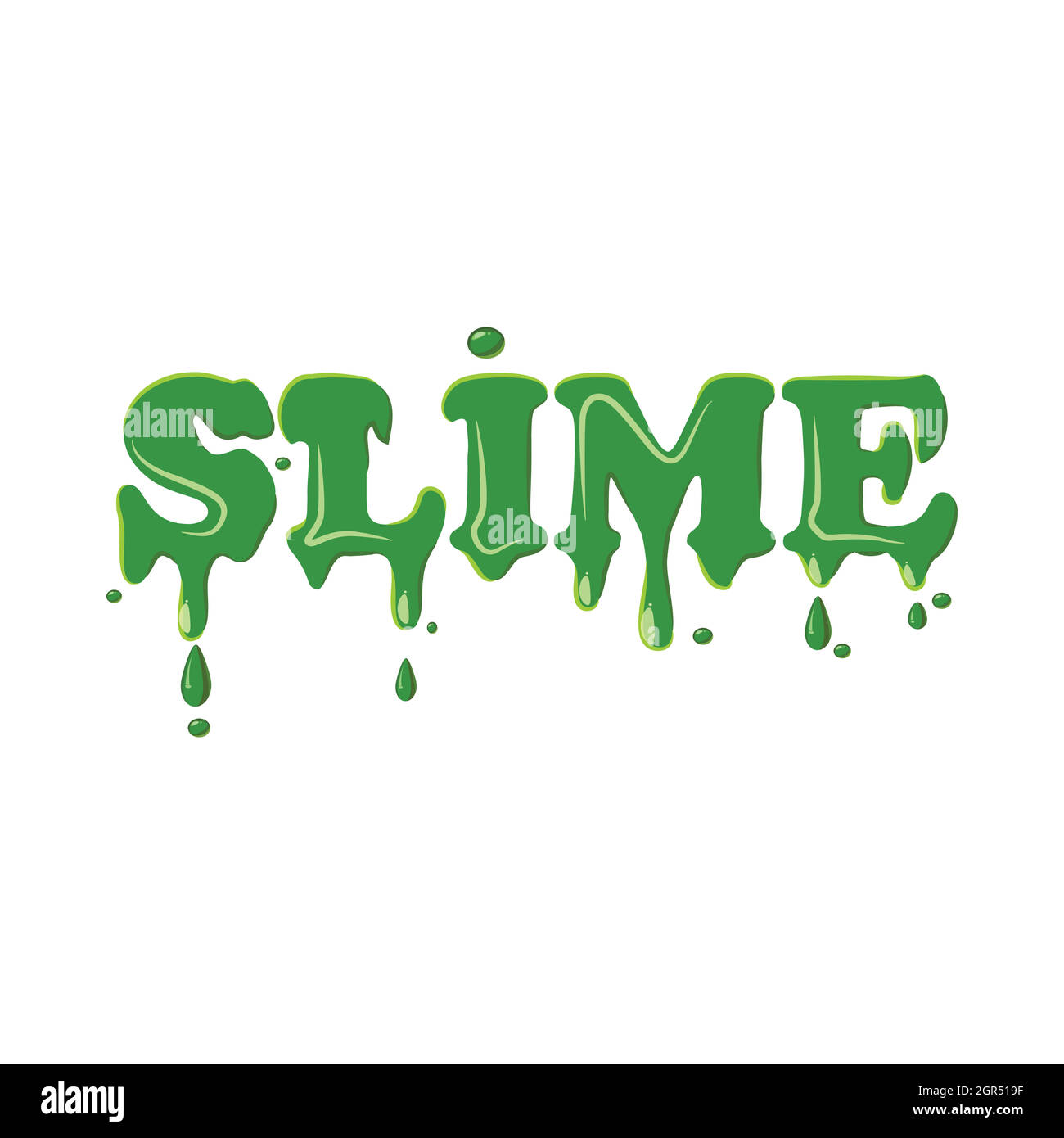 Slime word isolated on white background Stock Vector Image & Art - Alamy