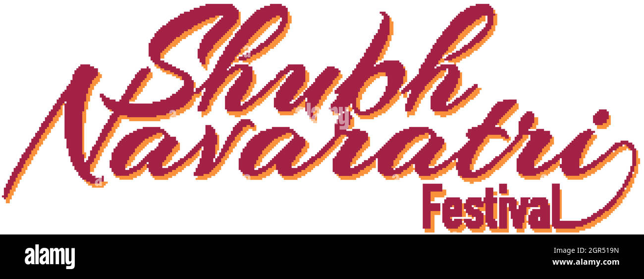 Font design for Navaratri festival Stock Vector Image & Art - Alamy