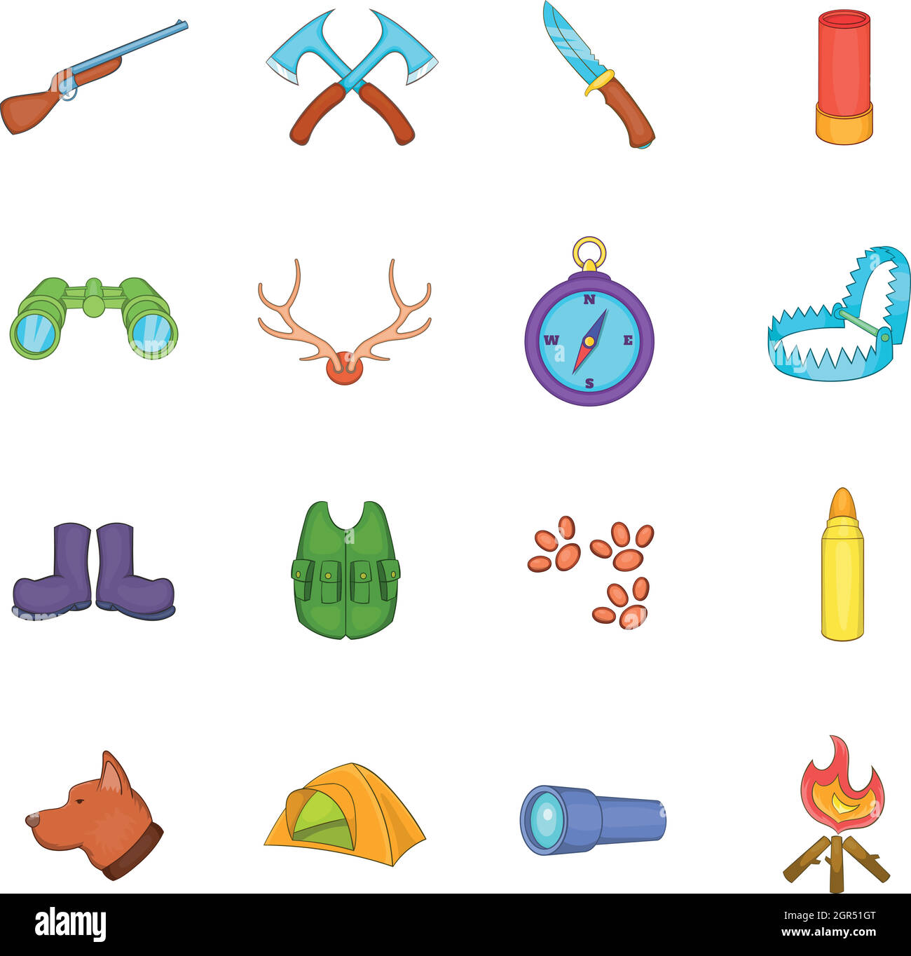 Adventure icons set cartoon Cut Out Stock Images & Pictures - Alamy