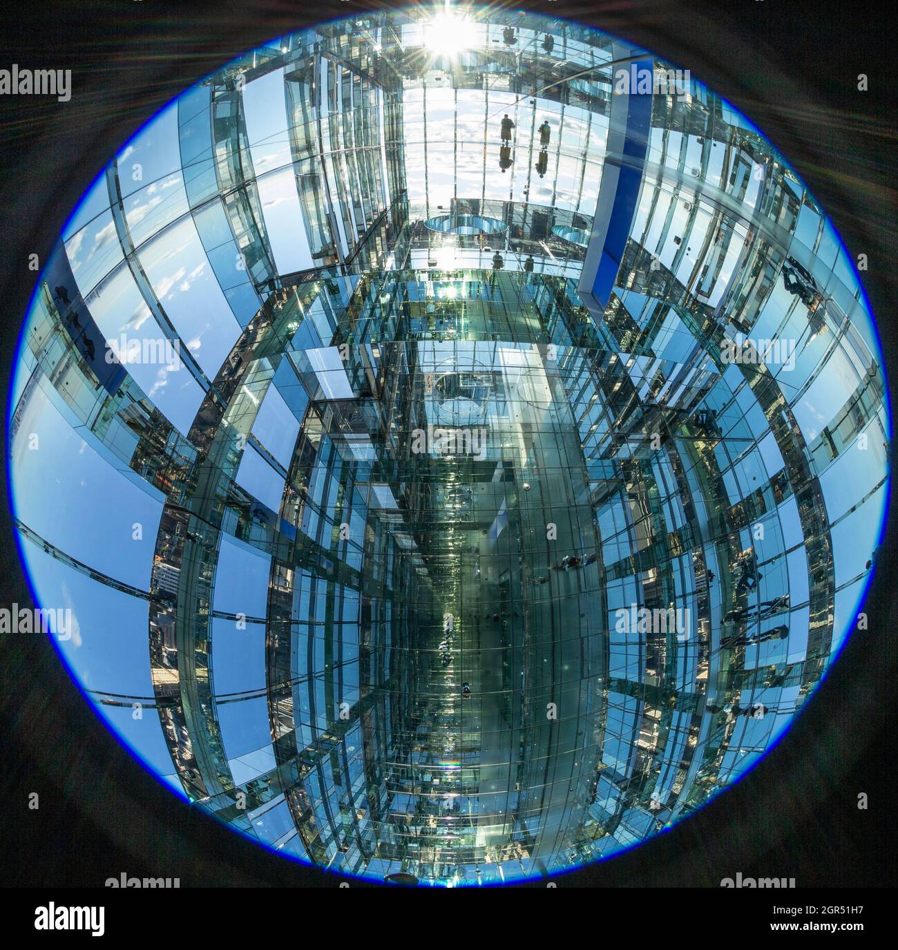 New York, NY - September 30, 2021: View of the interior of observation ...