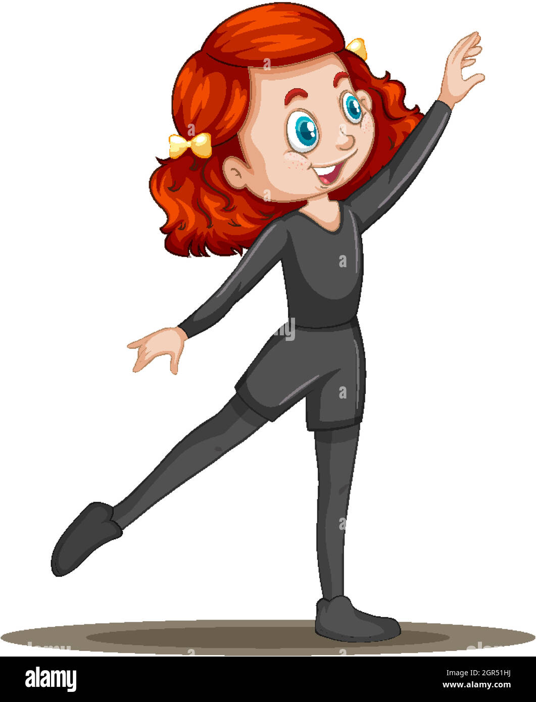 A girl ballet dancer cartoon character Stock Vector Image & Art - Alamy