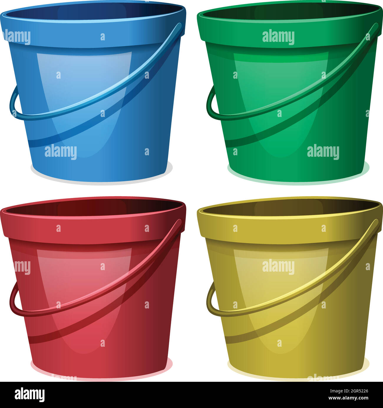 Four buckets Stock Vector Images - Alamy
