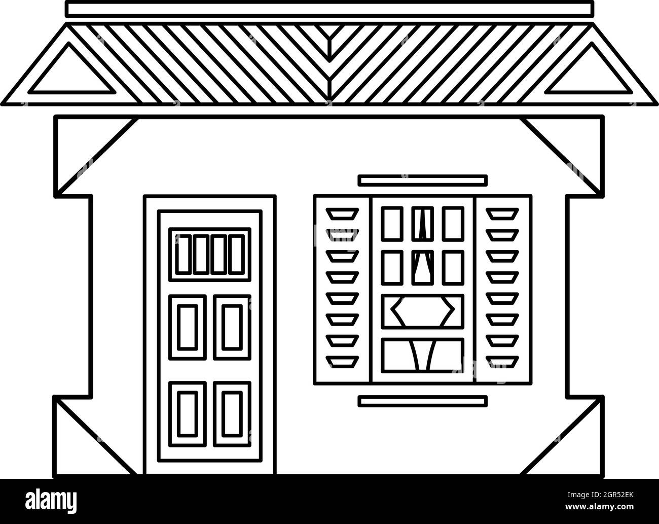 House one line art Stock Vector Images - Alamy