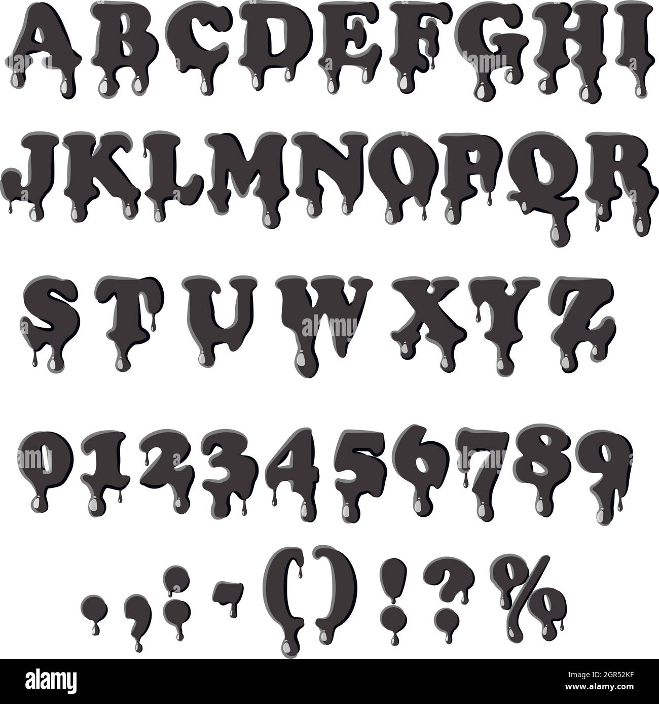 Black numbers on white Stock Vector Images - Alamy