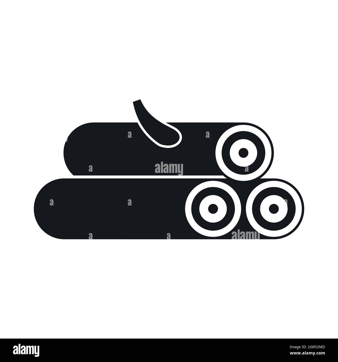 Wooden natural logs pile Stock Vector Images - Alamy