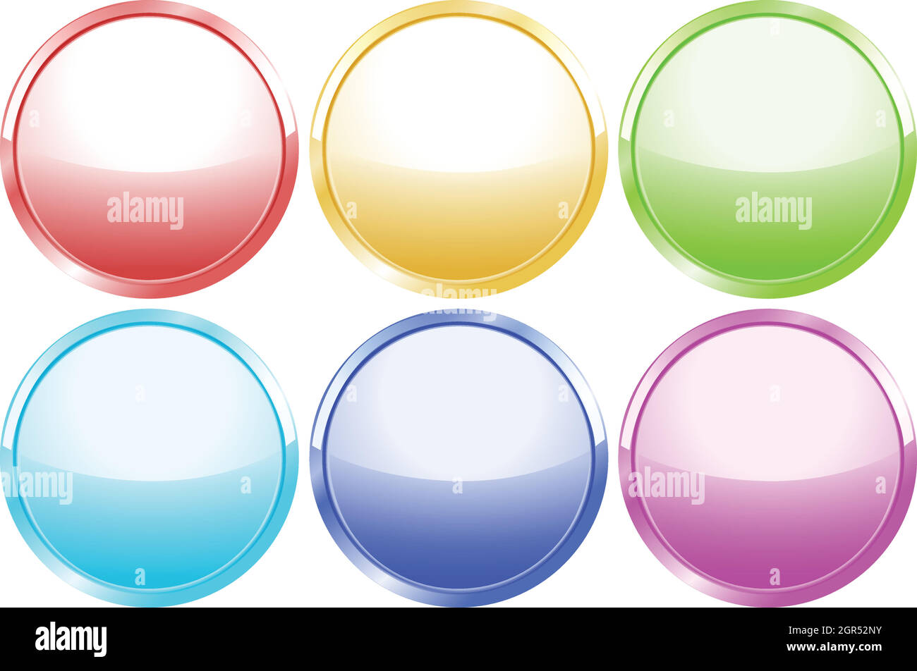 Colorful round web buttons Stock Vector Image & Art - Alamy