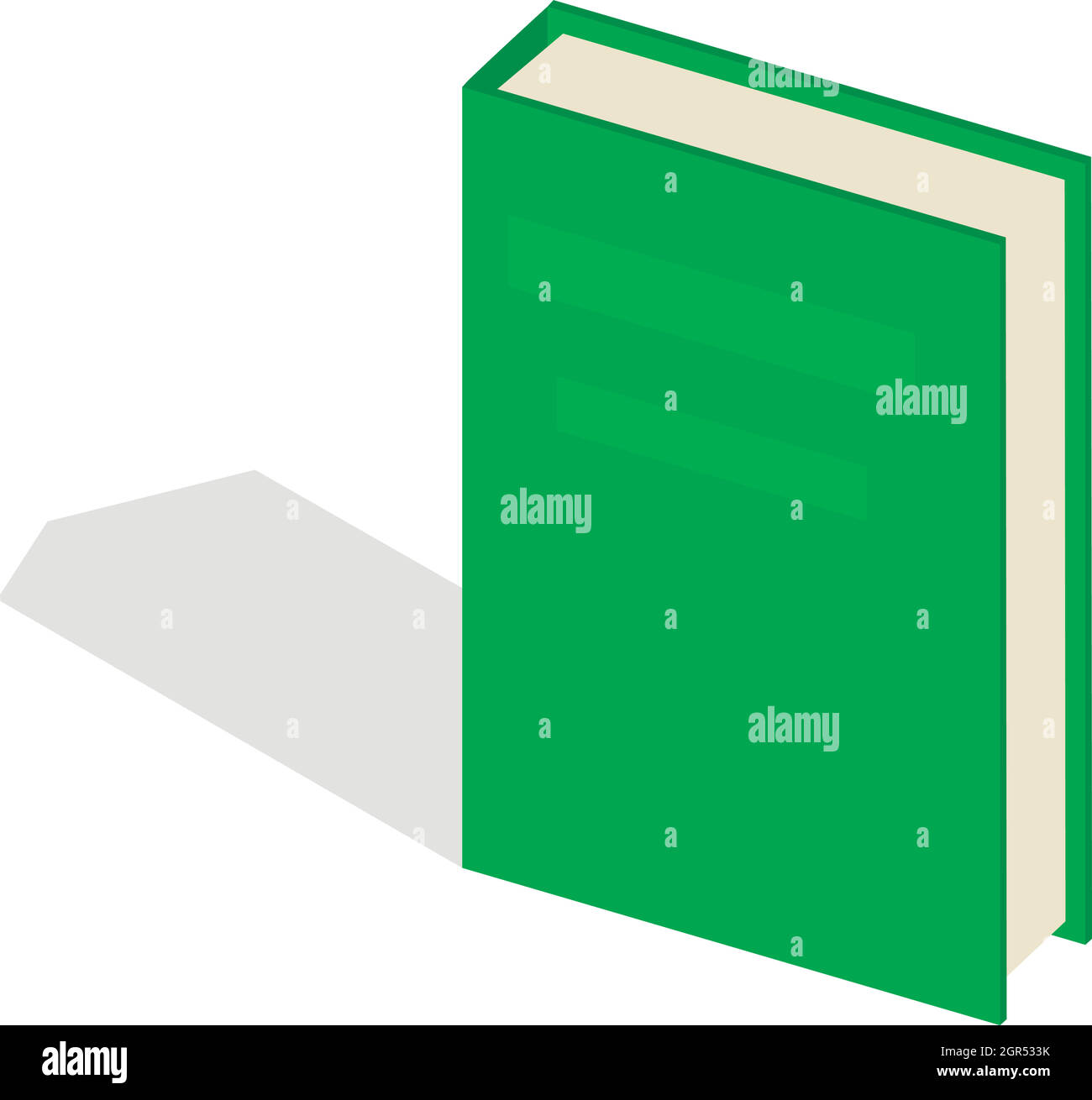 Green closed book isometric hi-res stock photography and images - Alamy