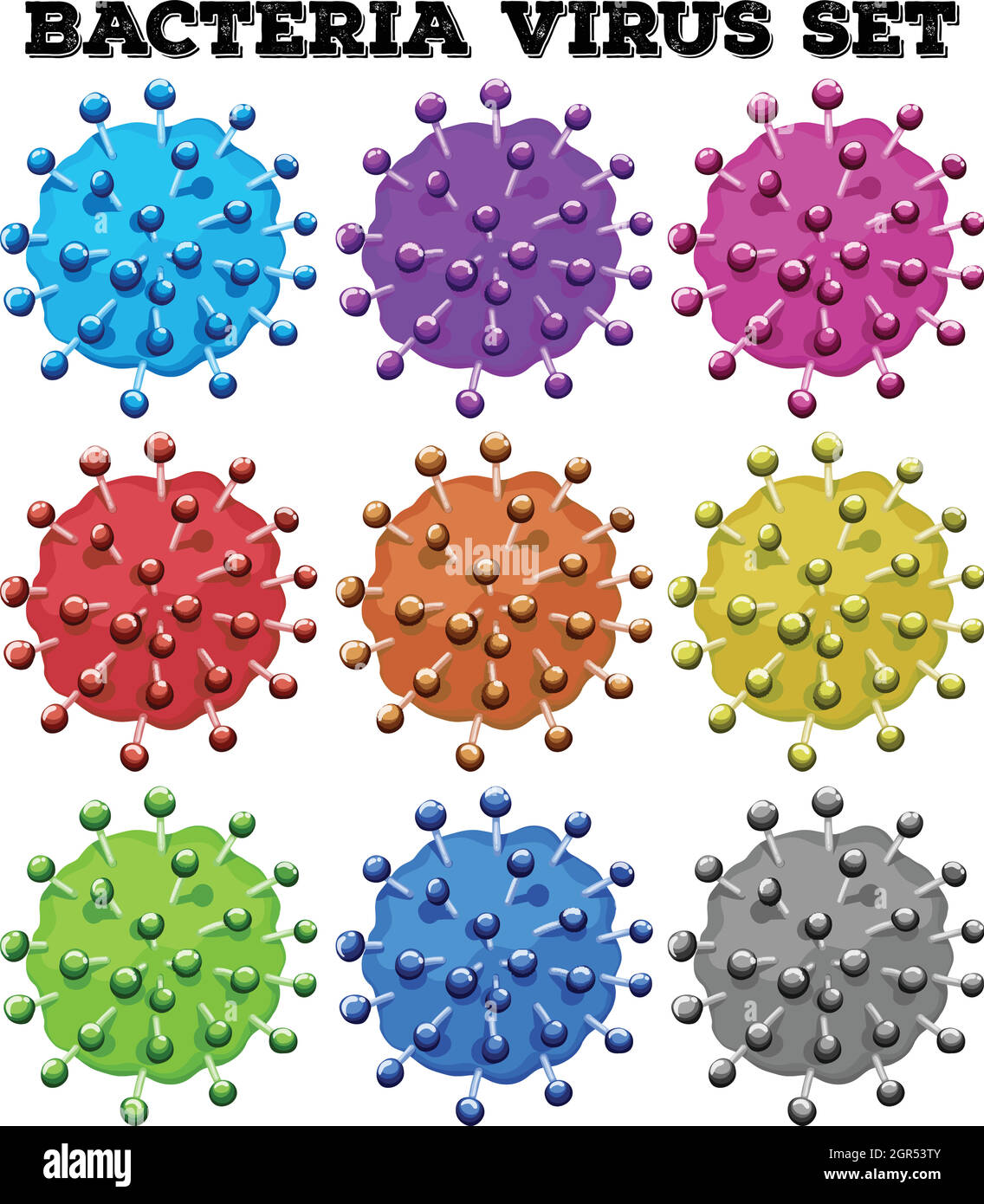 Bacteria virus in many colors Stock Vector Image & Art - Alamy