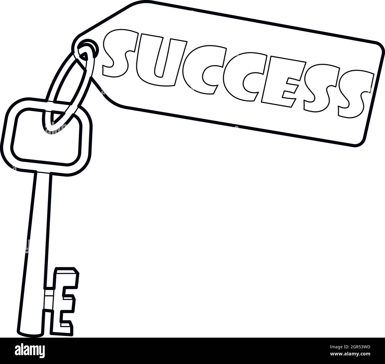 Key to success icon, outline style Stock Vector Image & Art - Alamy