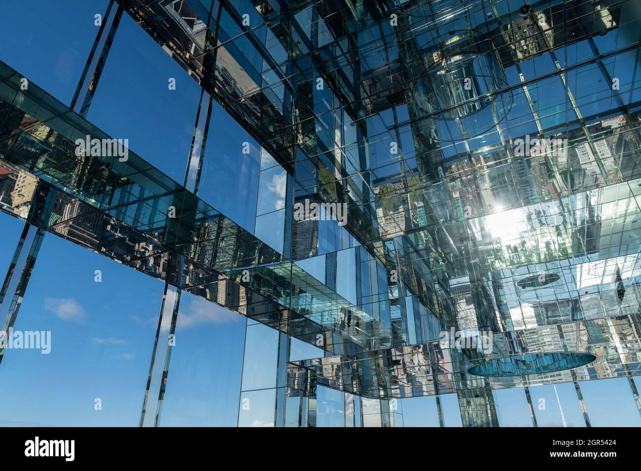 New York, NY - September 30, 2021: View of the interior of observation ...