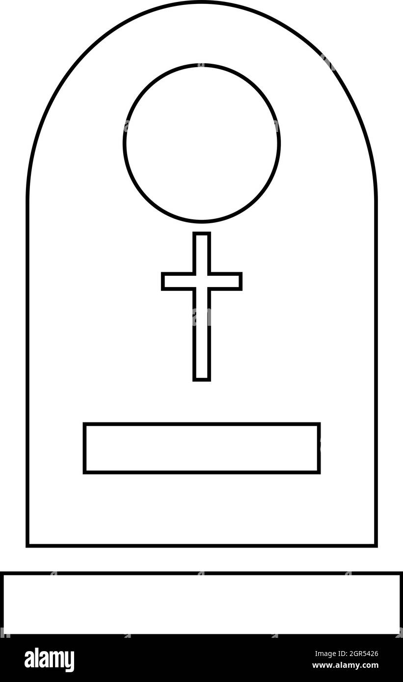 Tombstone icon, outline style Stock Vector Image & Art - Alamy