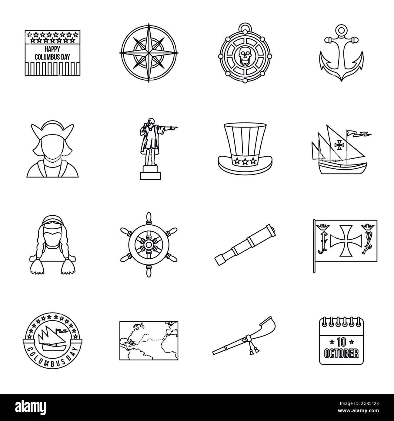 Christopher columbus statue Stock Vector Images - Alamy