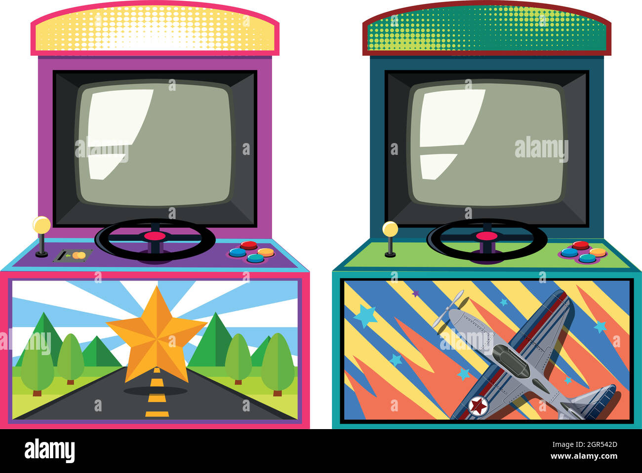 Two arcade game boxes Stock Vector Image & Art - Alamy