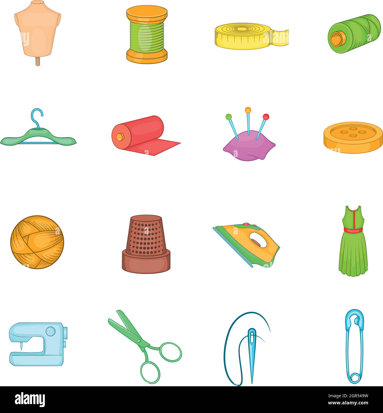 Fabric sew machine cartoon Stock Vector Images - Alamy