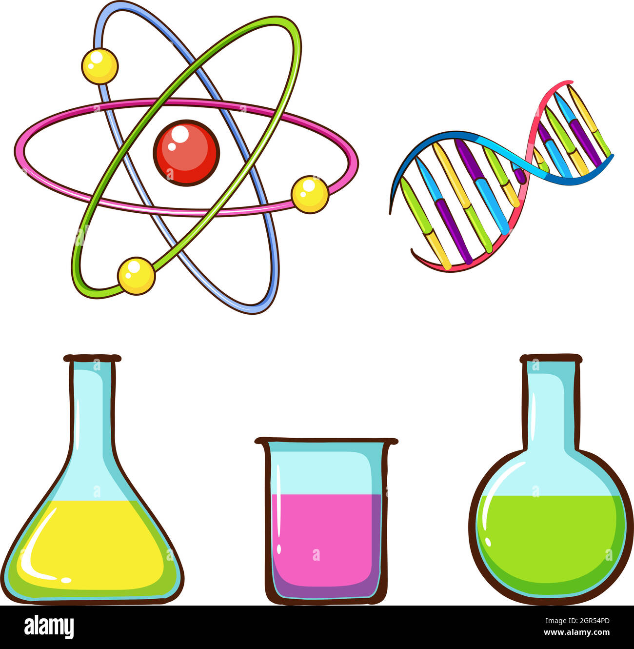 Simple coloured sketches of lab samples Stock Vector Image & Art - Alamy