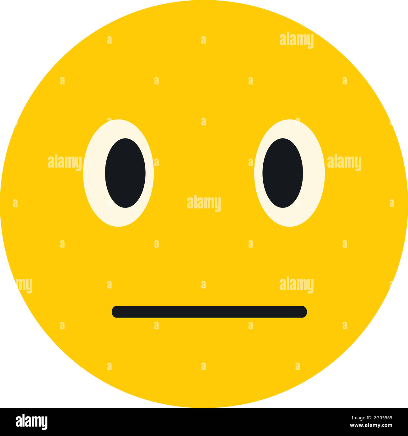 Calm smiley icon, flat style Stock Vector Image & Art - Alamy