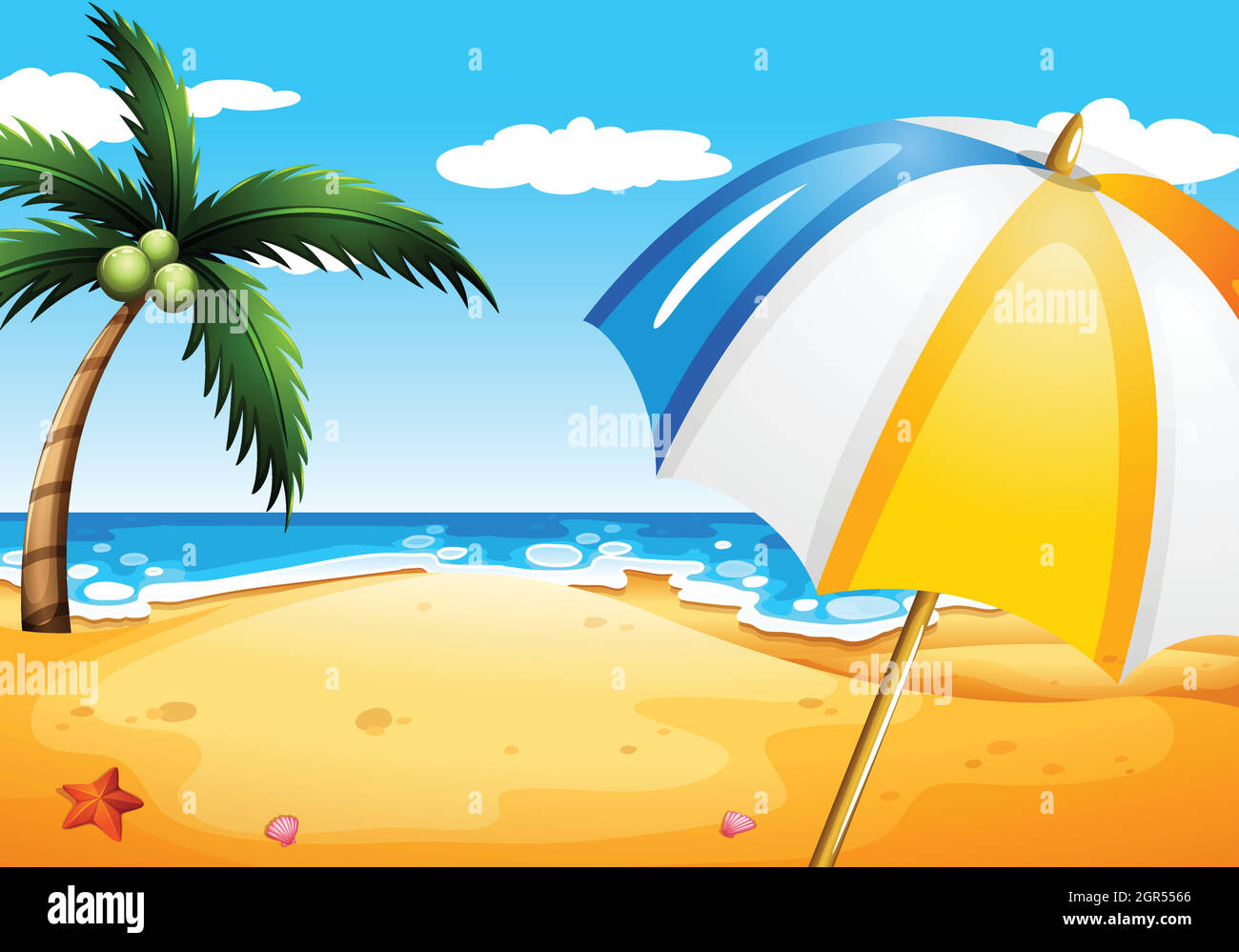 Umbrella palm Stock Vector Images - Alamy