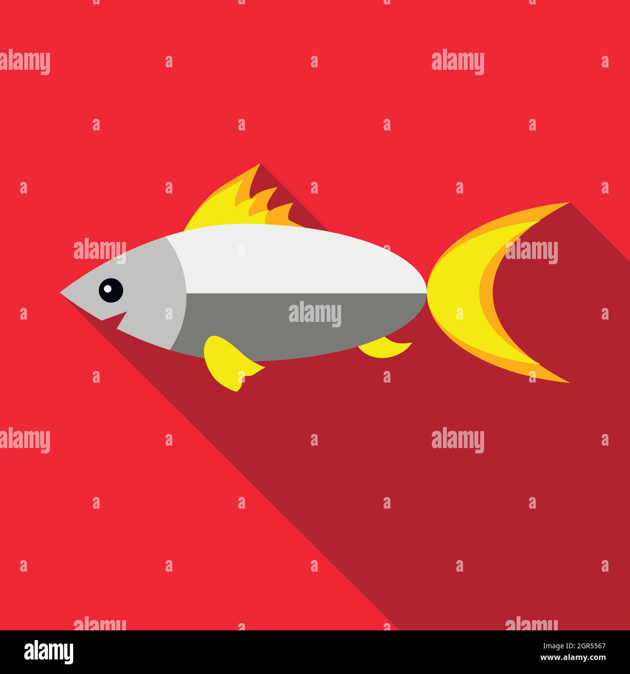 Long sea fish Stock Vector Images - Alamy