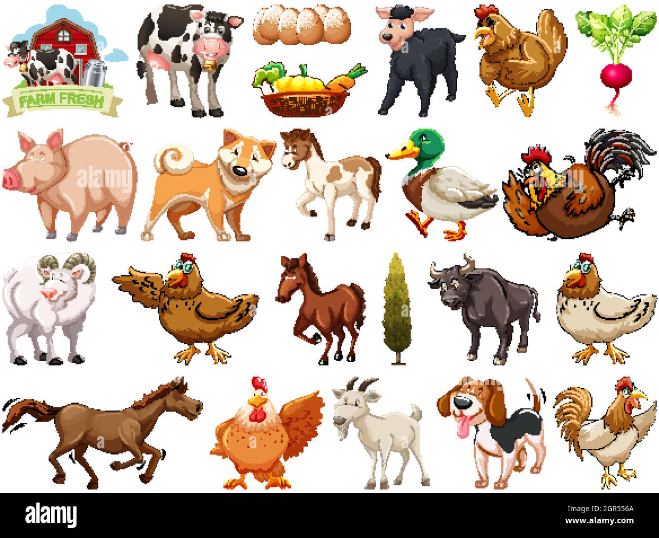 Set of farm element Stock Vector Image & Art - Alamy