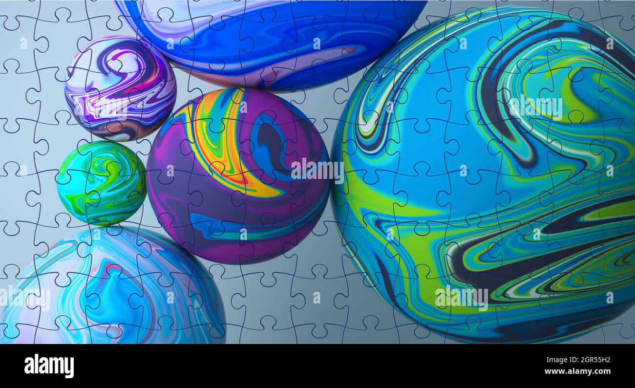 Balance and puzzle background Stock Photo - Alamy