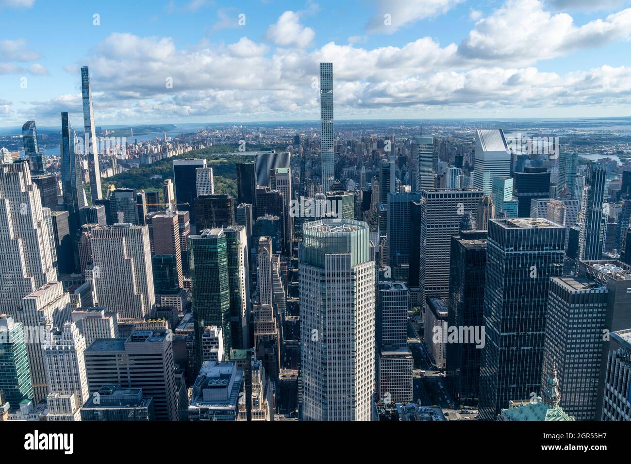 New York, NY - September 30, 2021: View of the city from observation ...