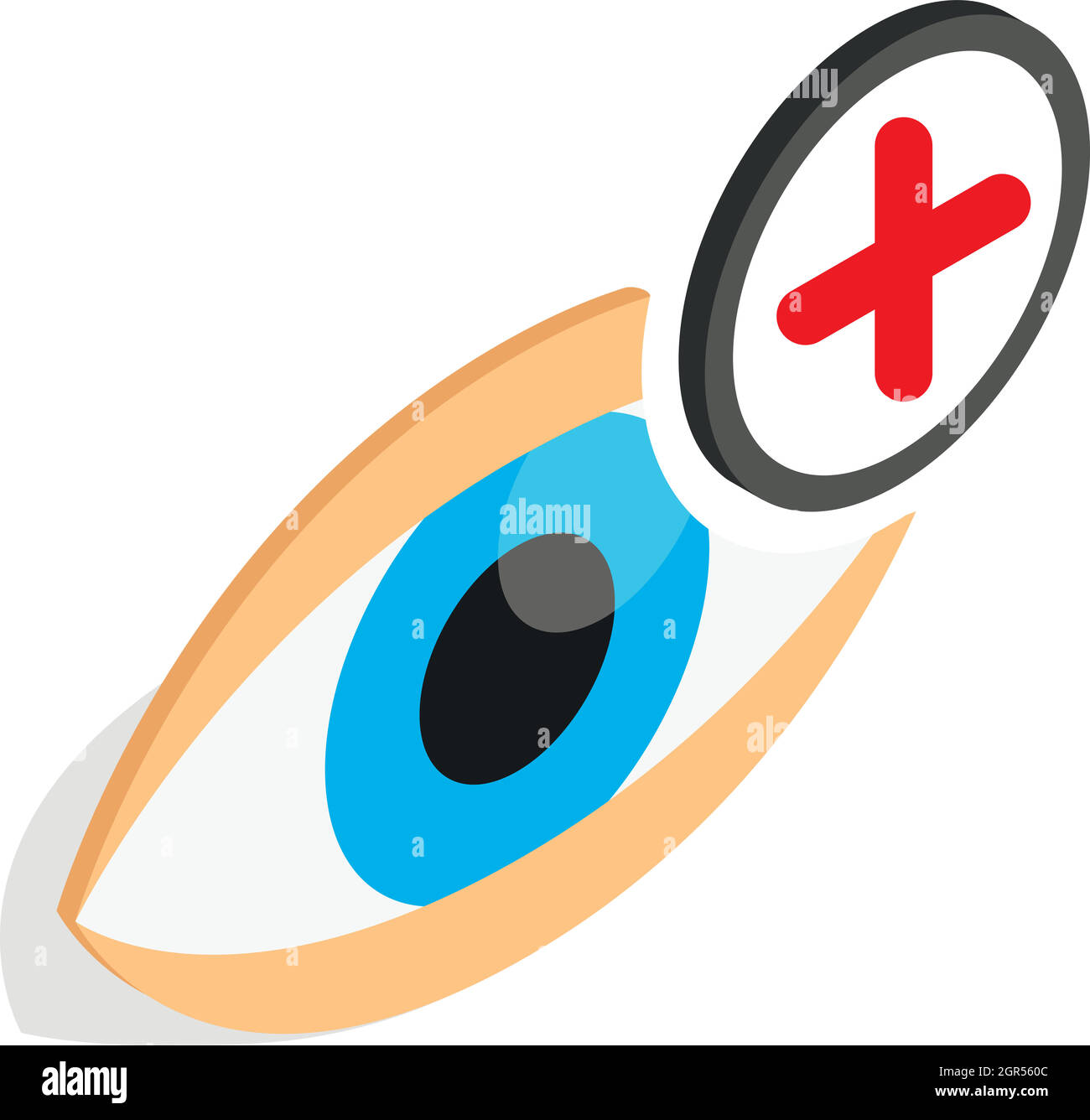 Vision farsightedness icon, isometric 3d style Stock Vector Image & Art ...