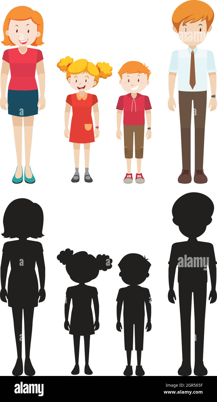 Family members Cut Out Stock Images & Pictures - Alamy