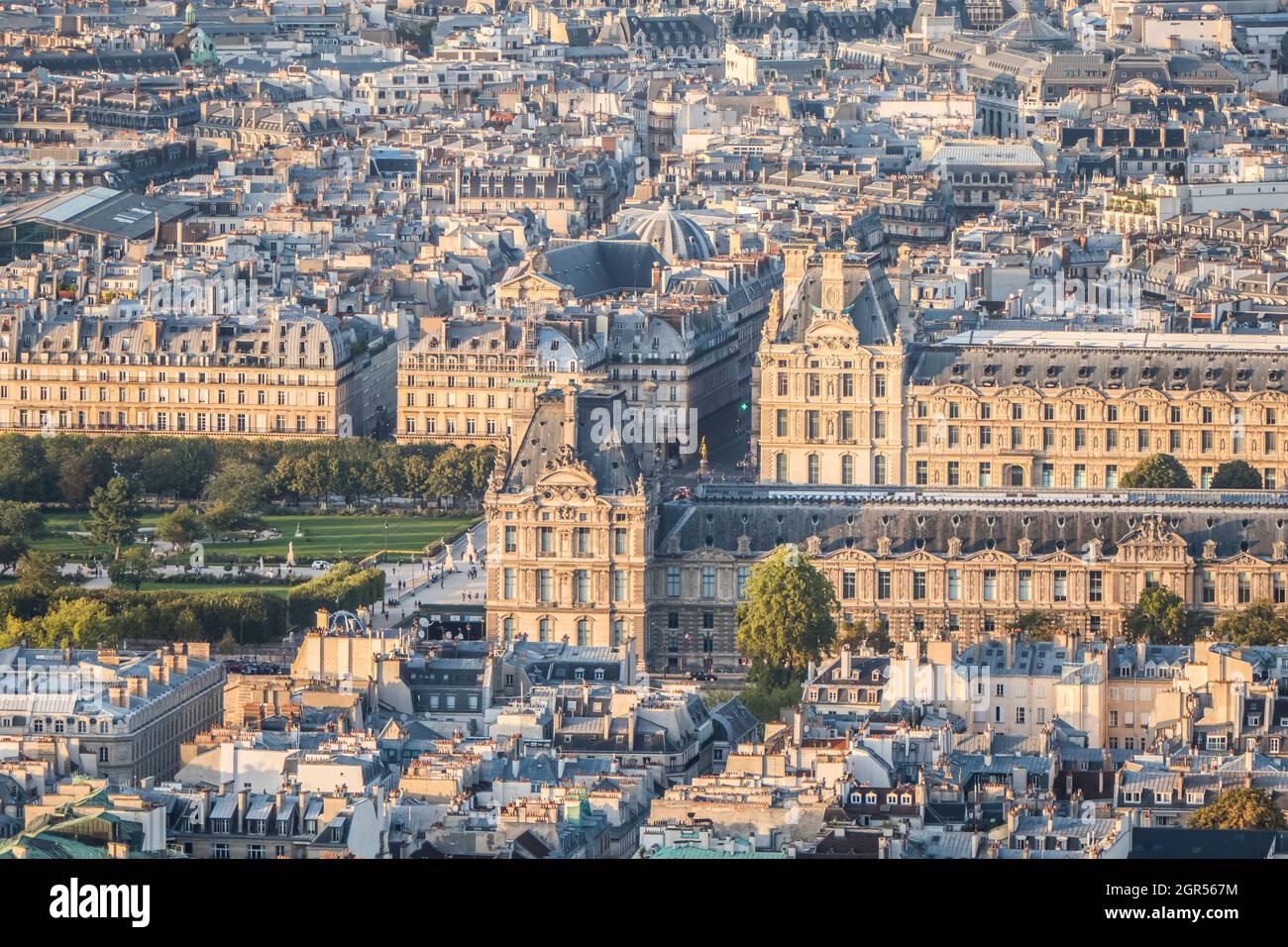 Musee de louvre aerial view hi-res stock photography and images - Alamy