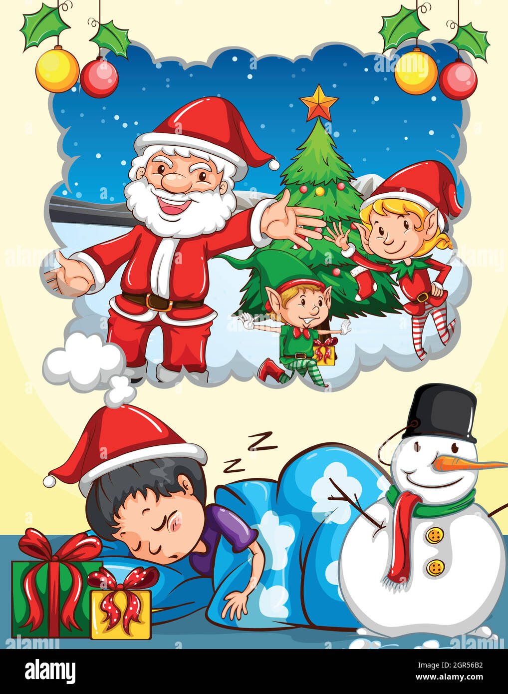 Boy christmas drawing hi-res stock photography and images - Alamy