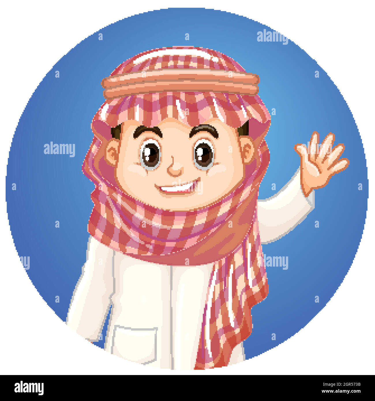 Arab boy on round background Stock Vector Image & Art - Alamy