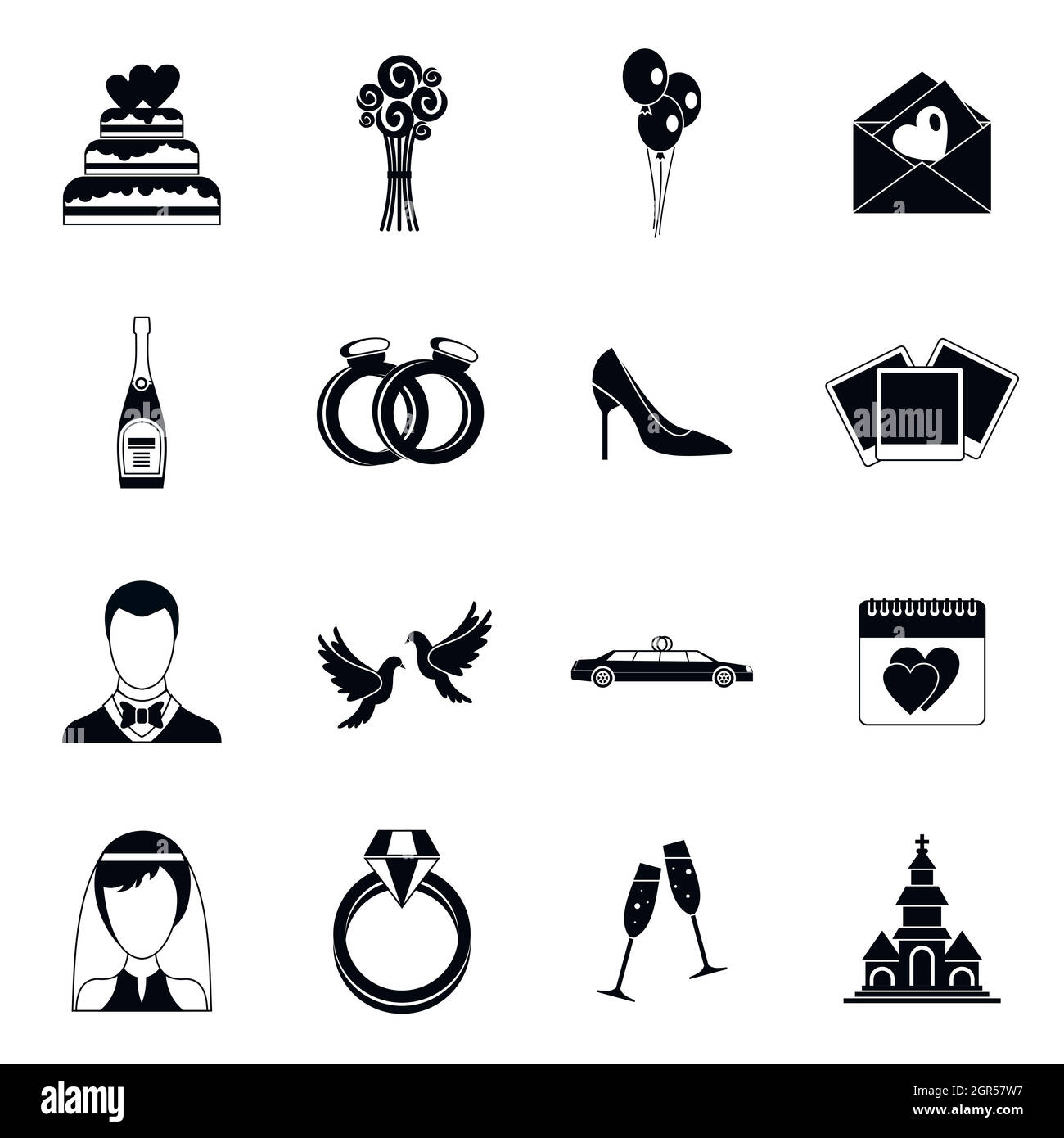 Black wedding car flower Stock Vector Images - Alamy