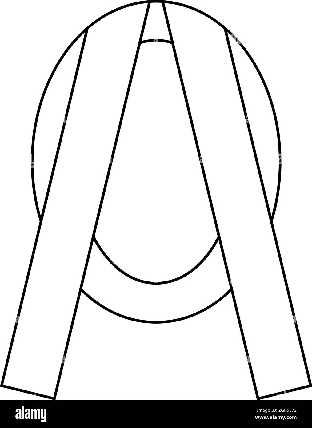 Funeral frame ribbon icon outline Stock Vector Images - Alamy