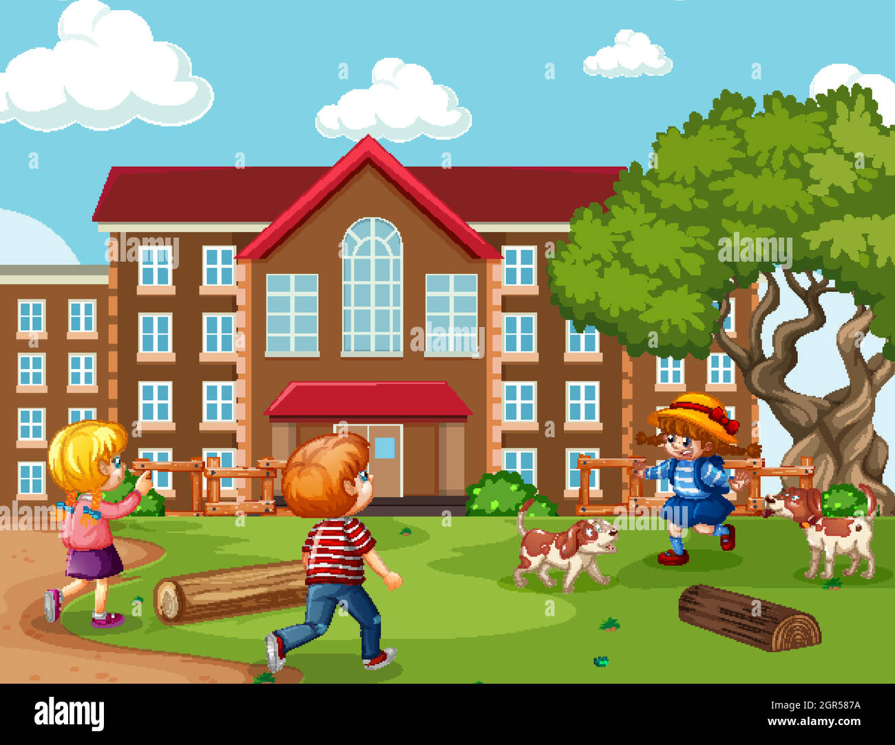 Children in the school scene Stock Vector Image & Art - Alamy