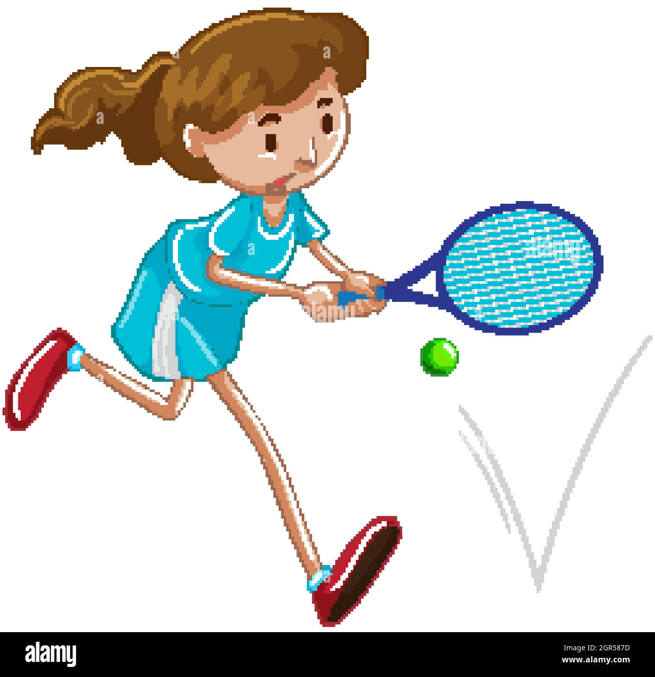 Woman playing game on Cut Out Stock Images & Pictures - Alamy