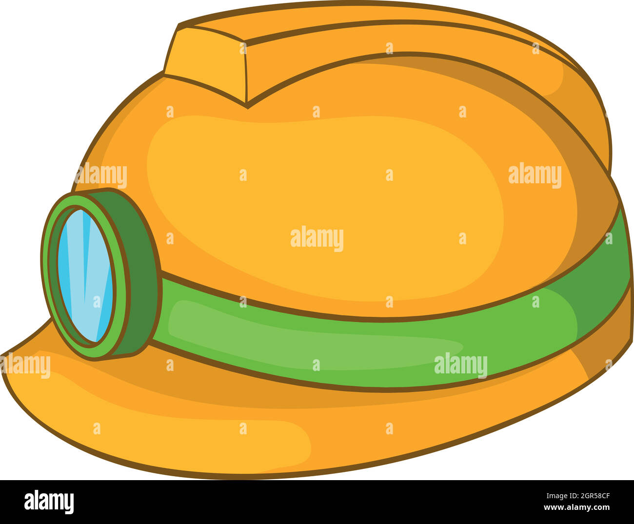 Helmet with a light icon, cartoon style Stock Vector Image & Art - Alamy