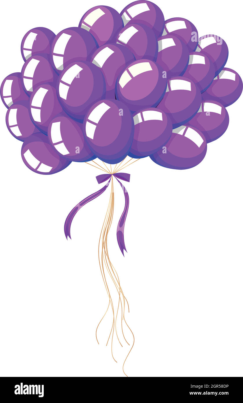 Bunch of purple balloons floating Stock Vector Image & Art - Alamy
