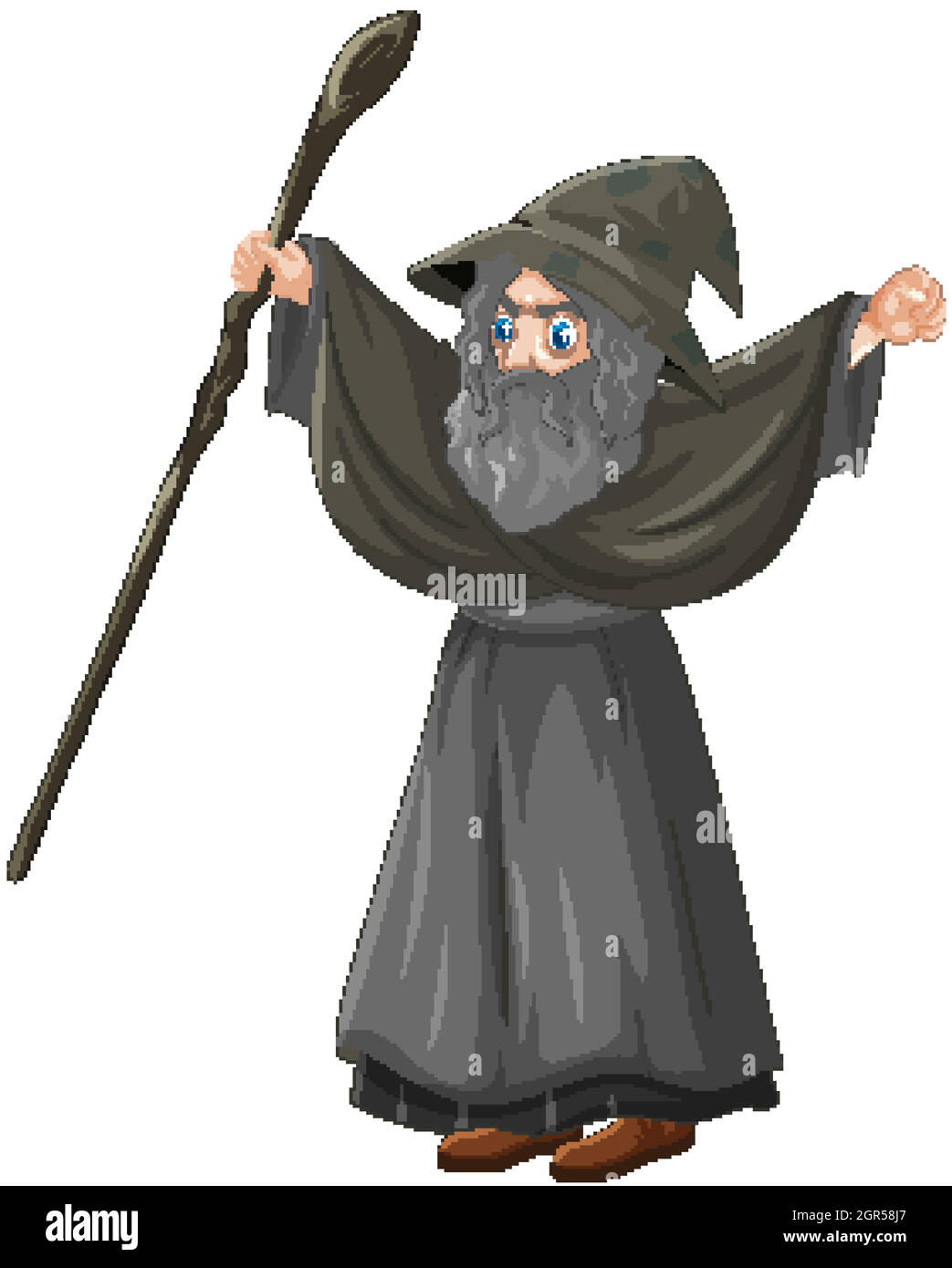 Magical staff Stock Vector Images - Alamy