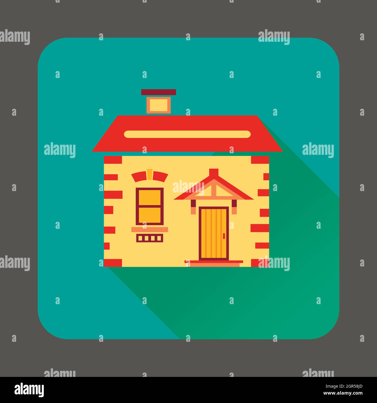 Small wooden house icon, flat style Stock Vector Image & Art - Alamy