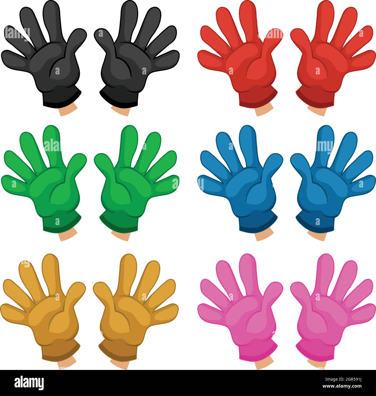 Different hands set various Stock Vector Images - Alamy