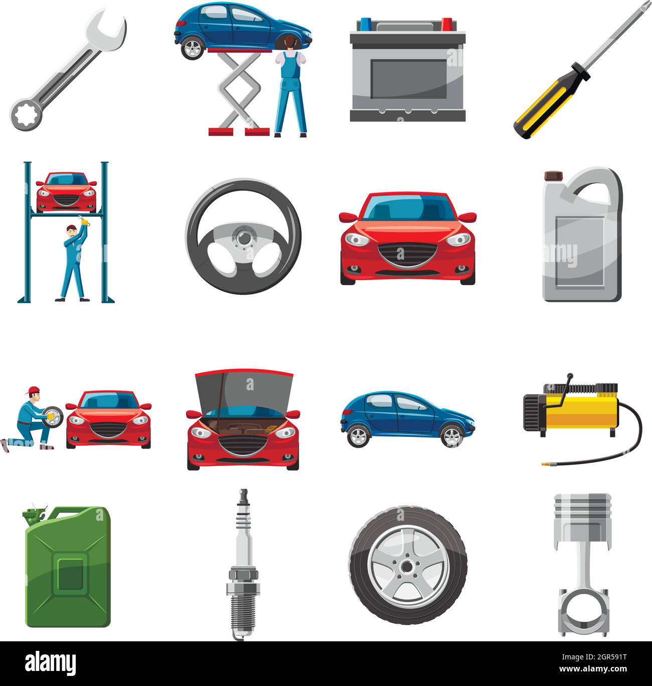 Car service set Stock Vector Images - Alamy