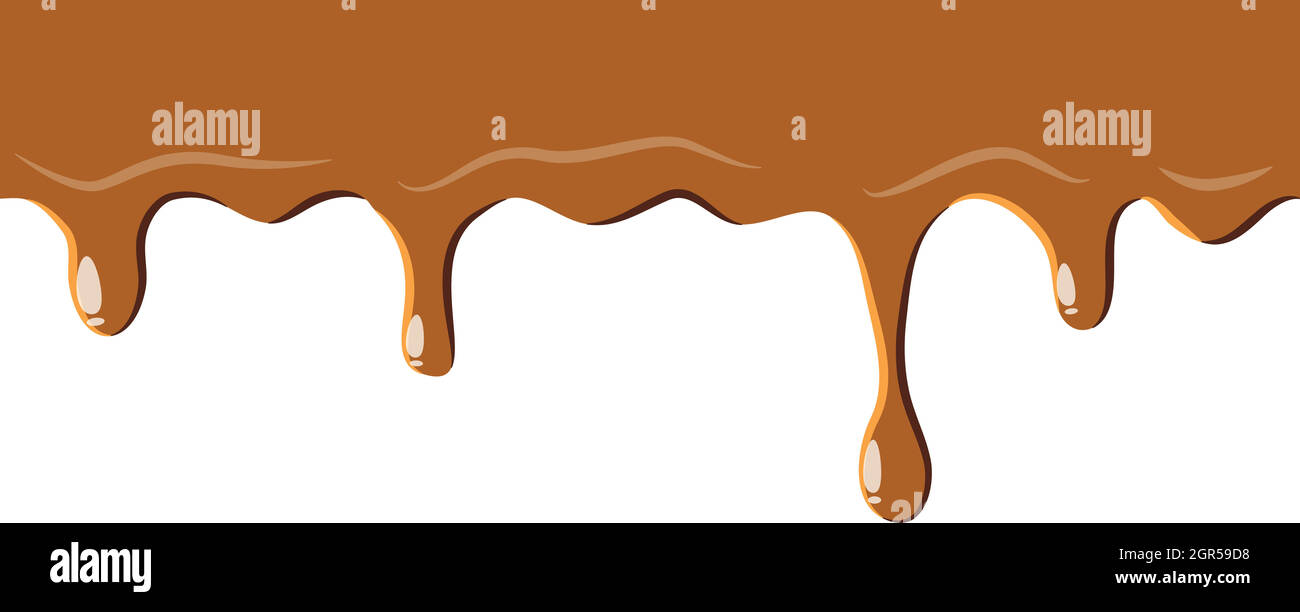 Dripping down caramel icon Stock Vector Image & Art - Alamy