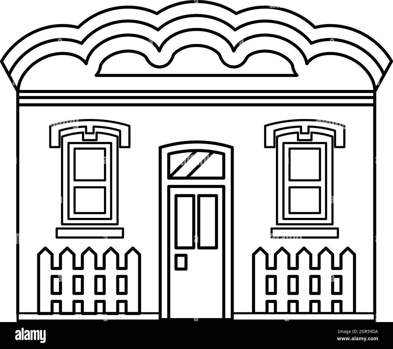 Building windows line style Stock Vector Images - Alamy