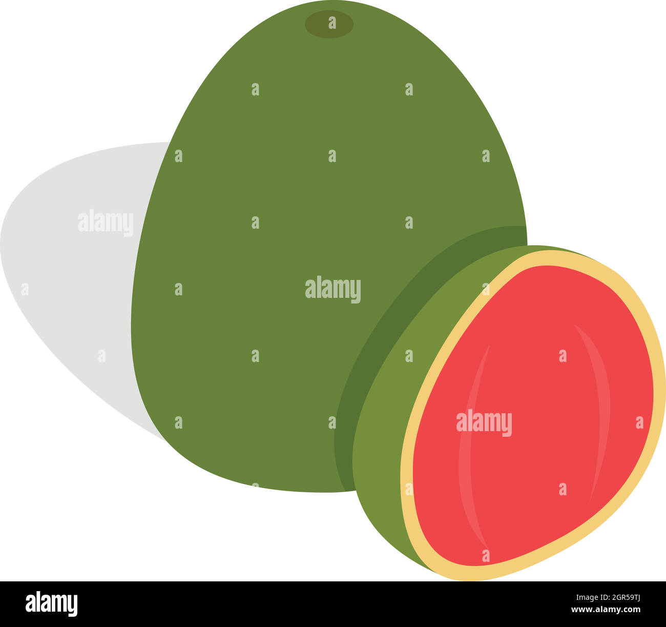 Piece fresh guava fruit Stock Vector Images - Alamy