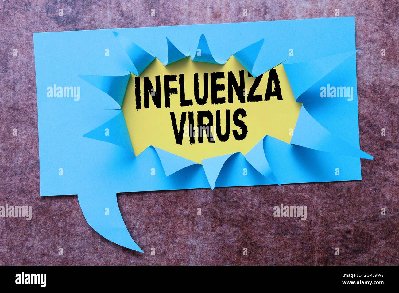 Handwriting text Influenza Virus. Conceptual photo an infectious ...