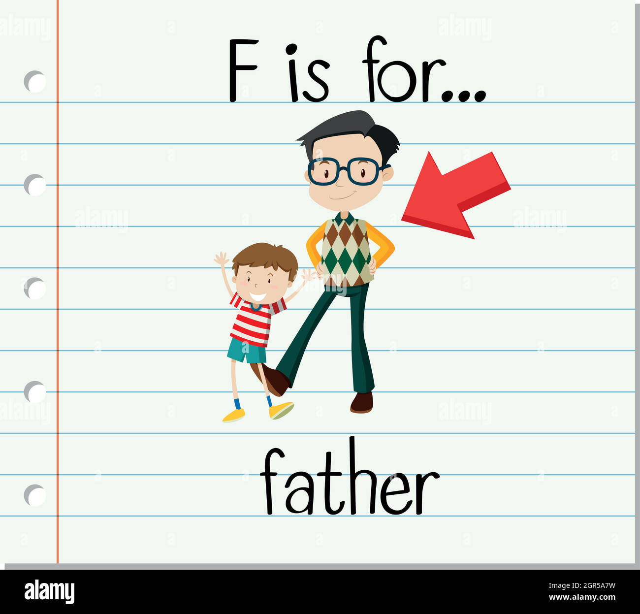 Flashcard letter F is for father Stock Vector Image & Art - Alamy