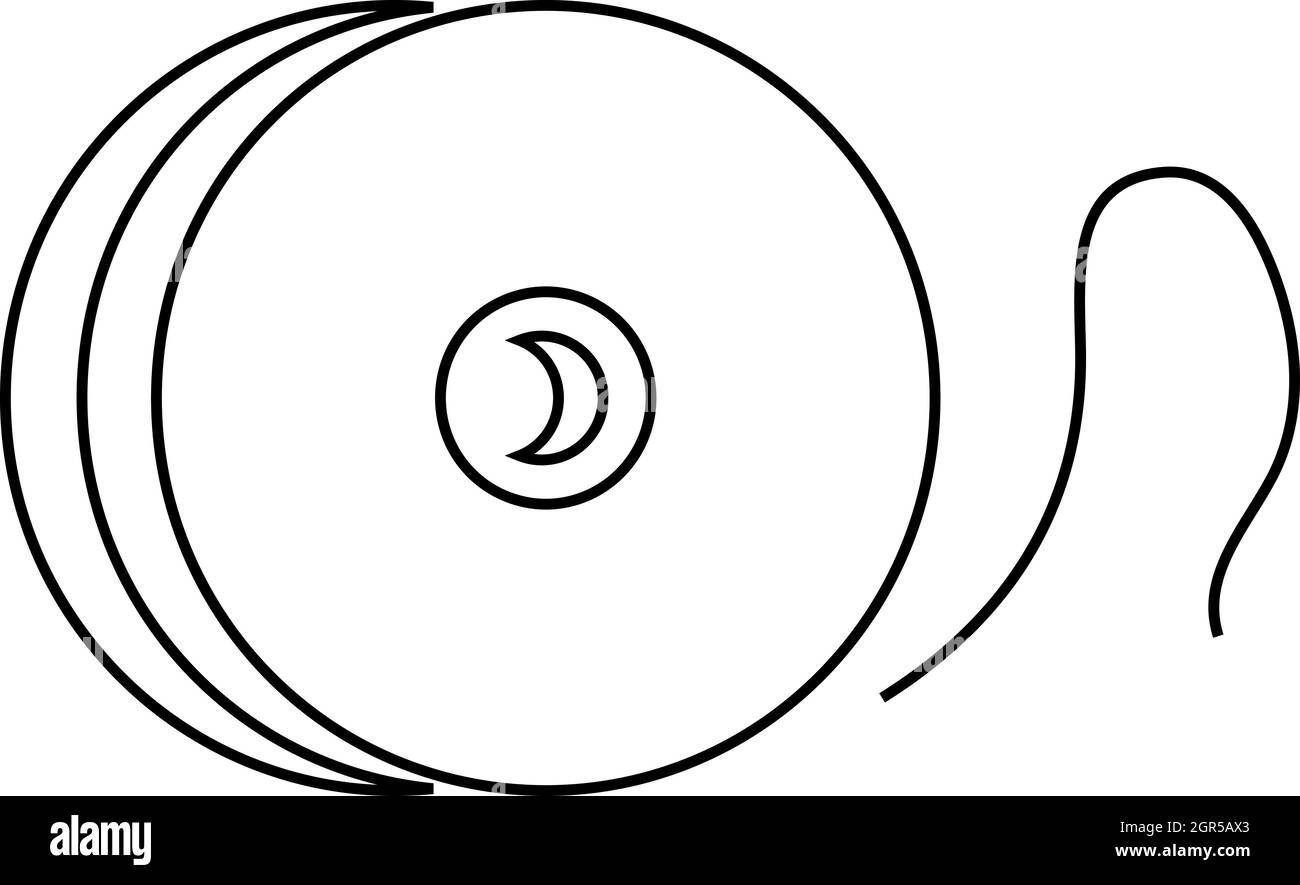 Fishing reel icon outline hi-res stock photography and images - Alamy