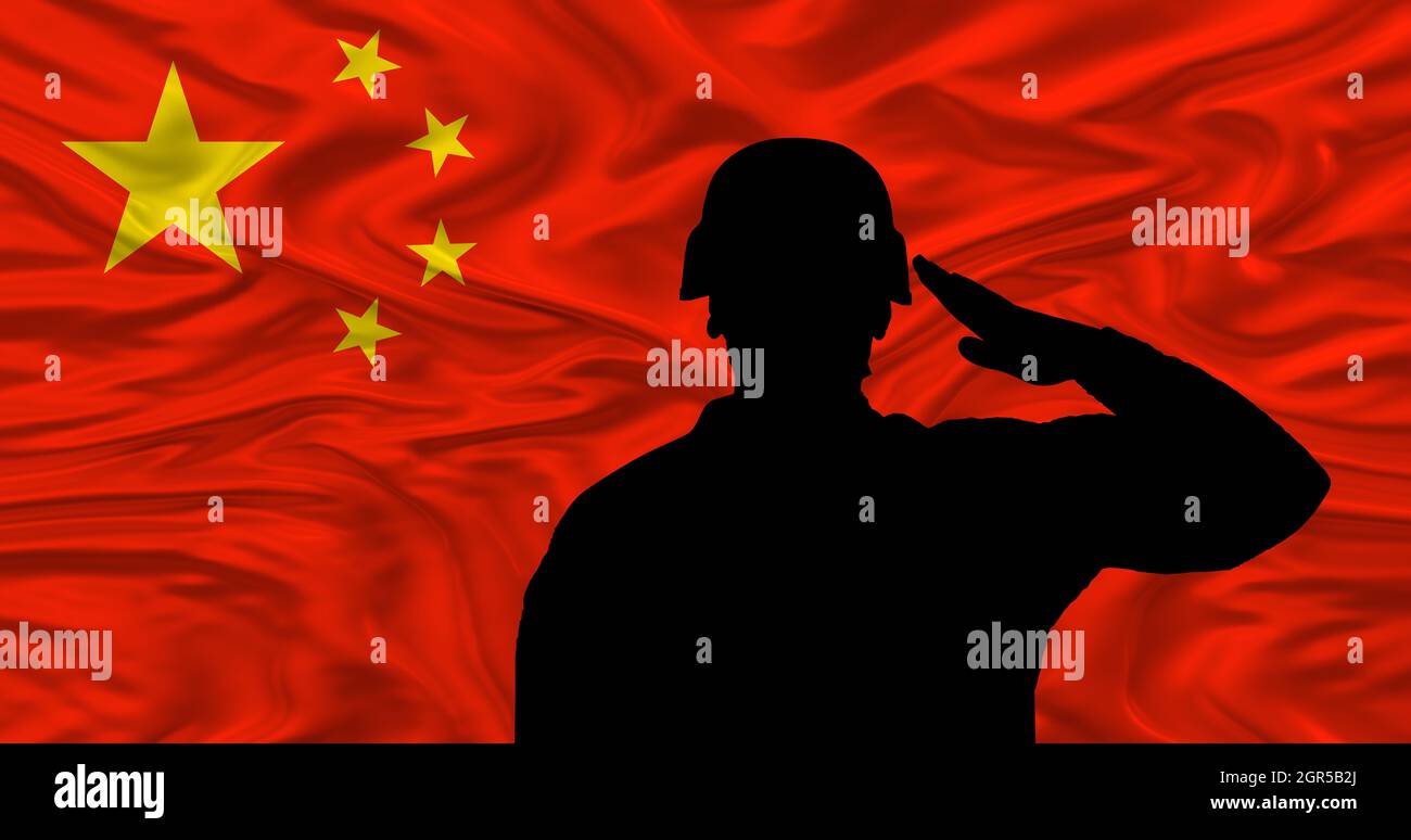 Chinese flag and military concept Stock Photo - Alamy